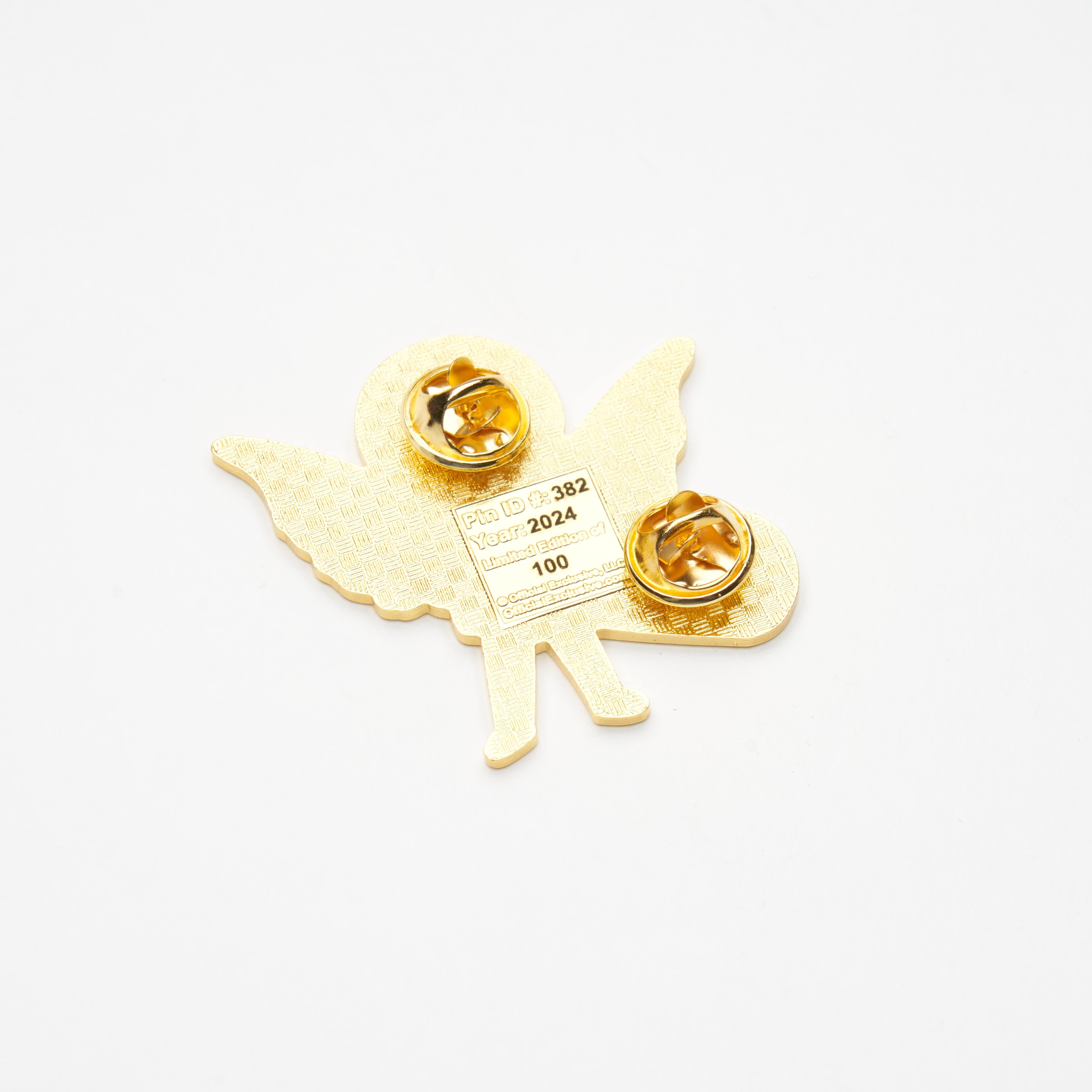 Cosmic Alien Pin - Gold-Plated Alien with Shimmering Wings & DSLR ...