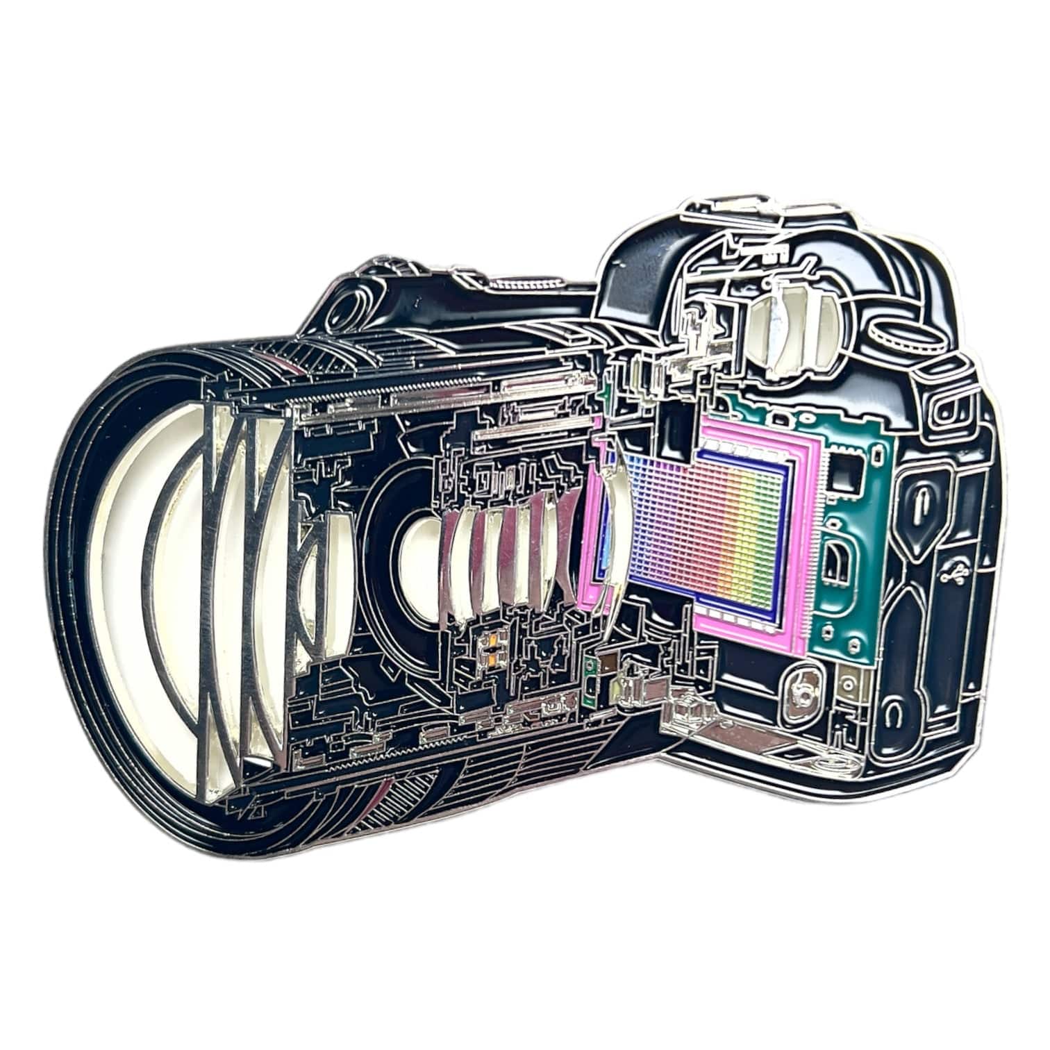 DSLR Lens Cutaway Lapel Pin - Digital Camera Photography Pins Badges ...