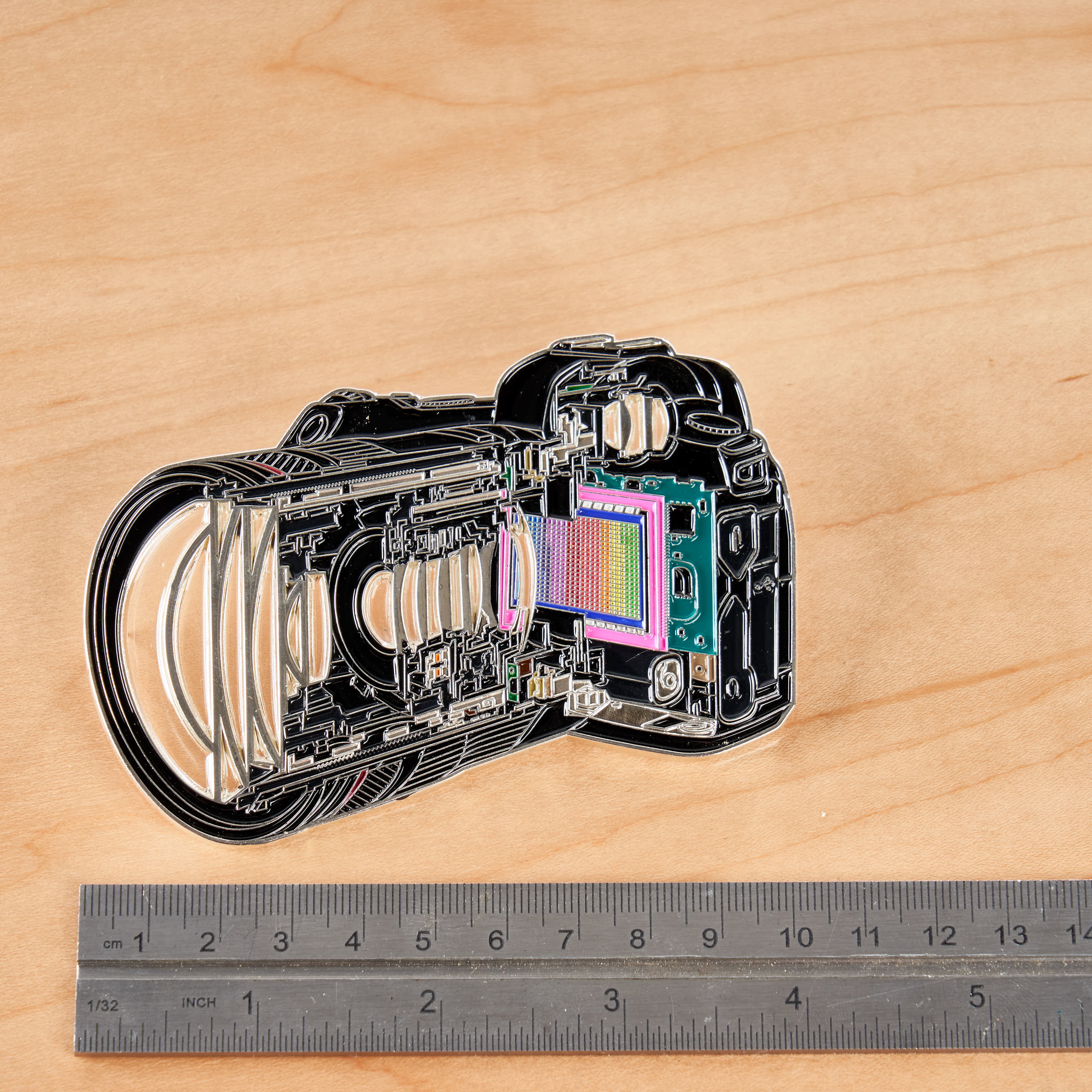 DSLR Lens Cutaway Lapel Pin - Digital Camera Photography Pins Badges ...