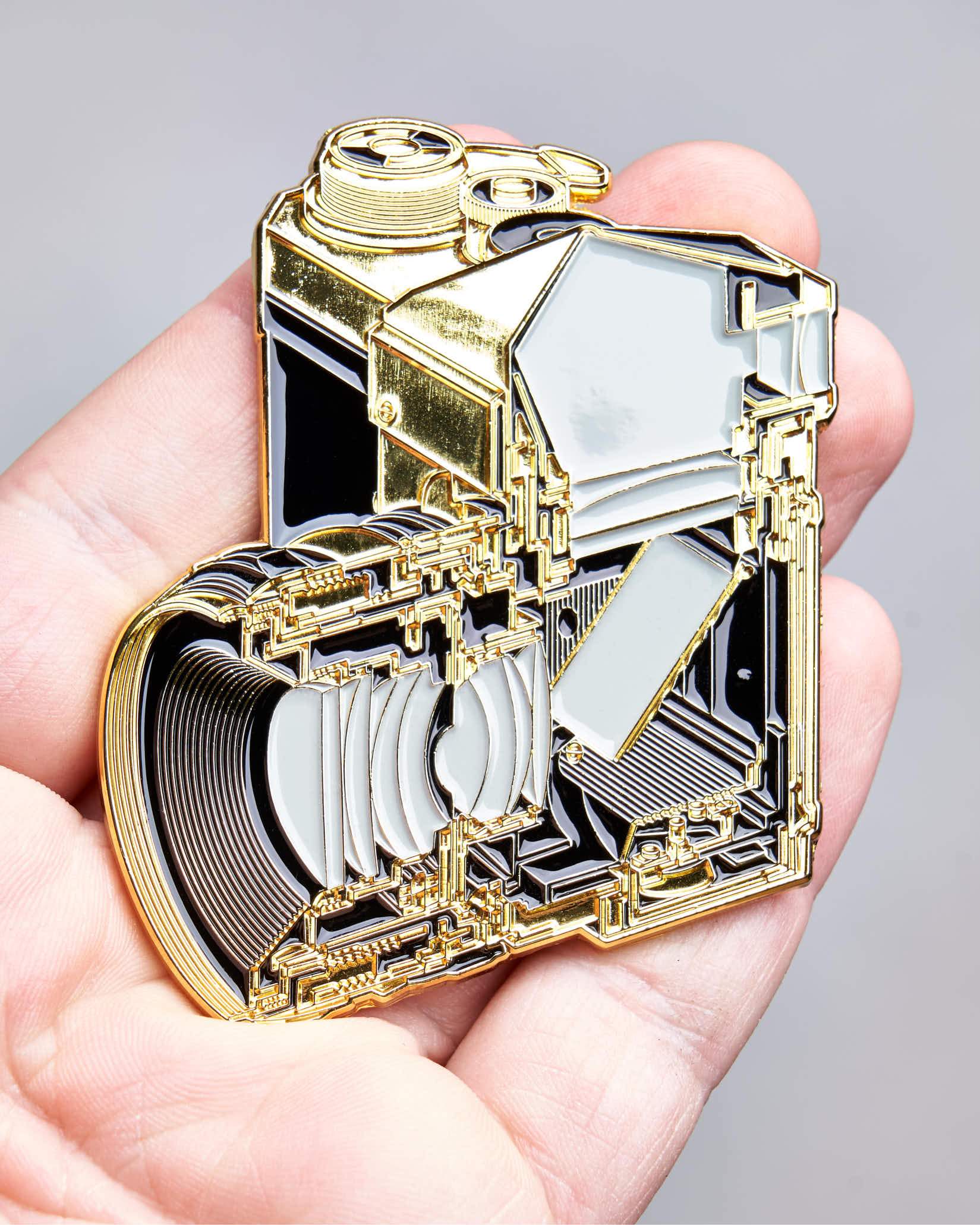 Cross Section of Nikon F Lapel Pin - 35mm Photography Pins Badges ...