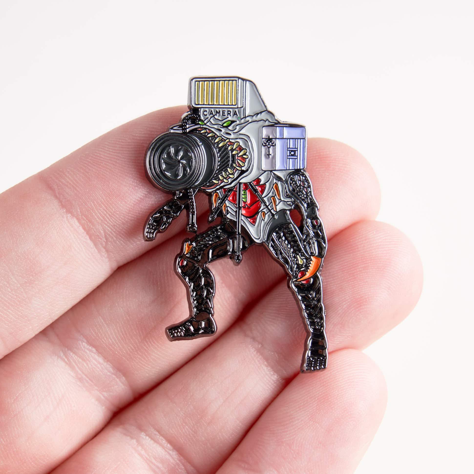 Camera Monster Enamel Pin - Photo themed lapel pins badges – Official ...