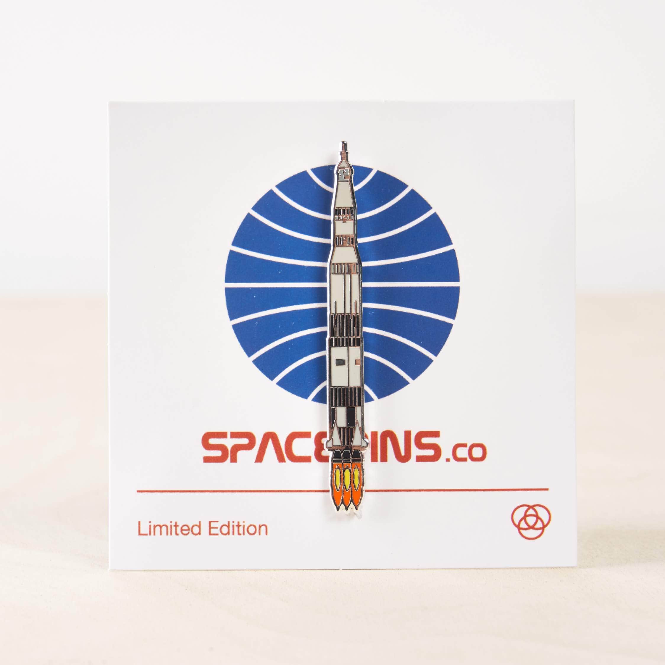 Saturn V Apollo Enamel Pin Lapel Brooch - NASA Space Aerospace Gift ...