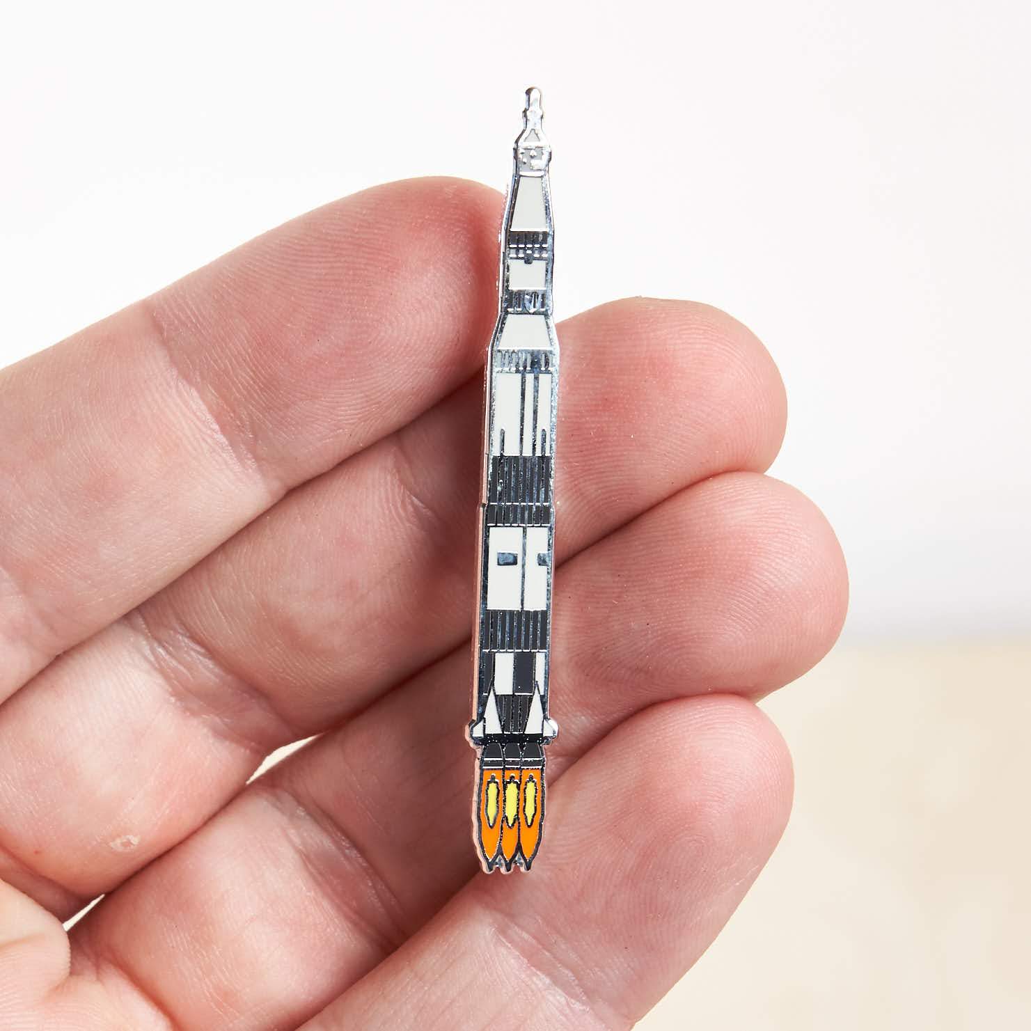 Saturn V Apollo Enamel Pin Lapel Brooch - NASA Space Aerospace Gift ...